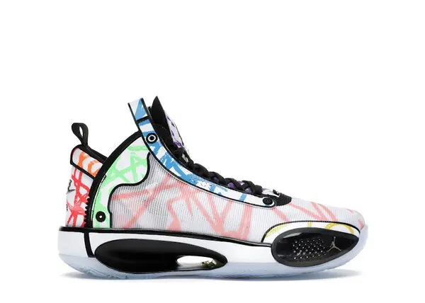 JORDAN Xxxiv Zion Williamson Coloring Bookin Sneakers - White/black