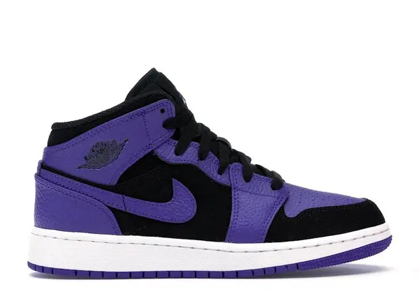 JORDAN 1 Mid Sneakers - Black/dark Concord/white