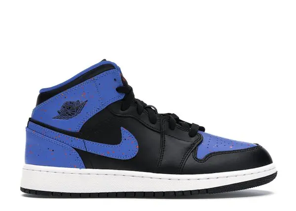 JORDAN 1 Mid Sneakers - Black/signal Blue/orange Peel