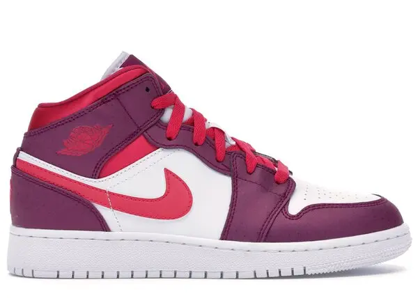 JORDAN 1 Mid - True Berry/rush Pink/white