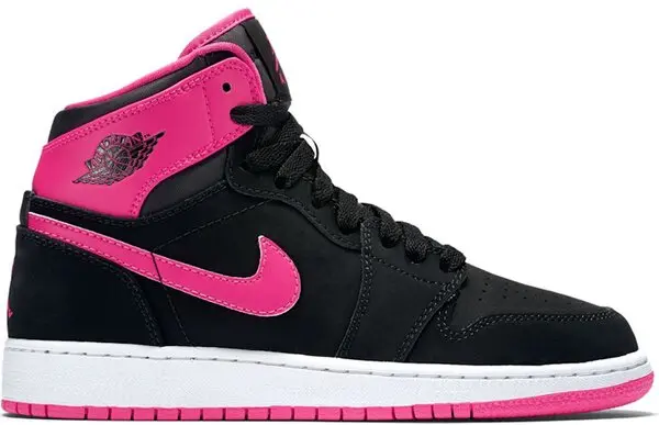 JORDAN 1 Retro High Sneakers - Black/vivid Pink/white