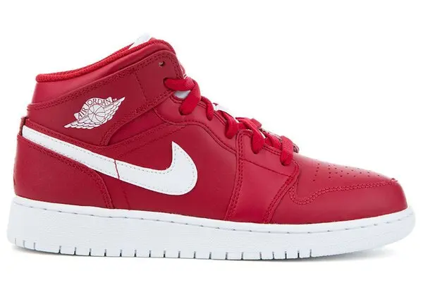 JORDAN 1 Retro Mid Sneakers - Gym Red/white
