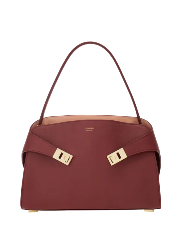 FERRAGAMO Hug Soft Shoulder Bag - Red