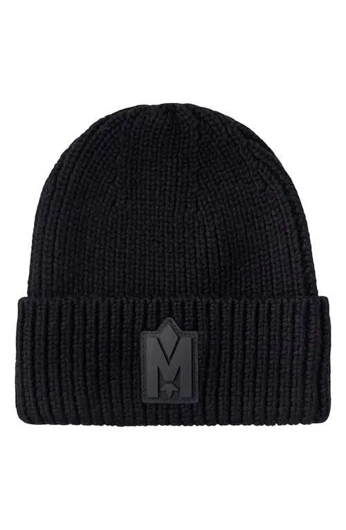 Mackage Jude Colorblock Ribbed Beanie - Black