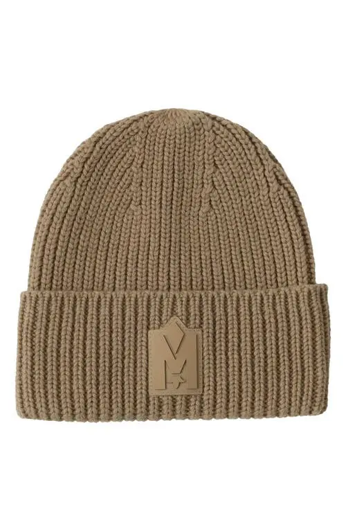 Mackage Jude Colorblock Ribbed Beanie - Light Camel