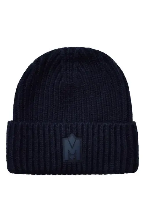 Mackage Jude Colorblock Ribbed Beanie - Navy