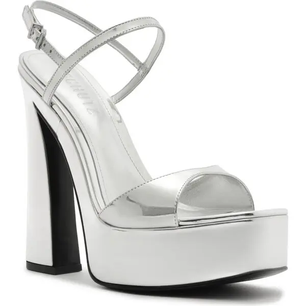 Schutz Arlene Platform Sandal - Silver