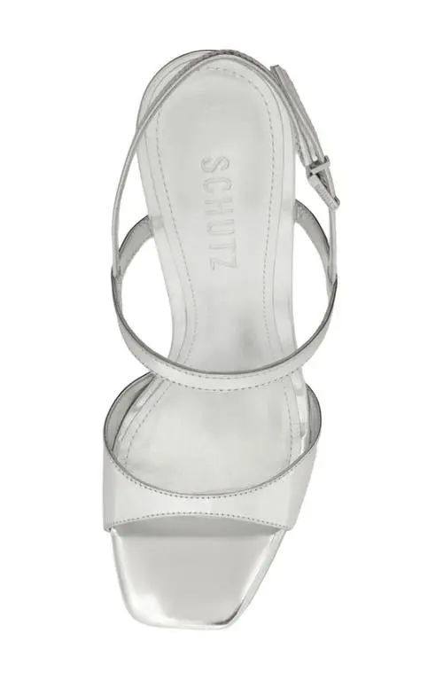 Schutz Arlene Platform Sandal - Silver