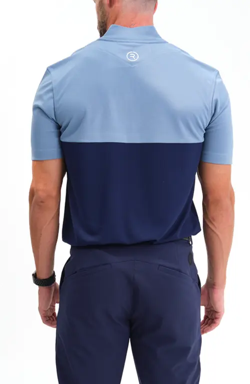 REFLO Modern Zip Performance Polo - Coronet Blue