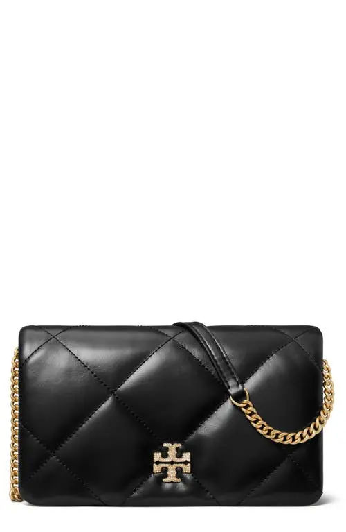 Tory Burch Kira Quilted Leather Wallet On A Chain