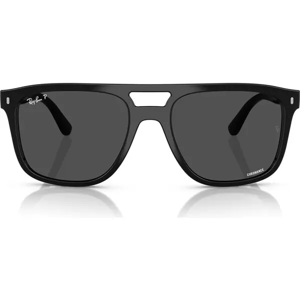 Ray-ban 58mm Polarized Square Sunglasses - Black