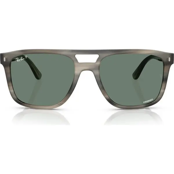 Ray-ban 58mm Polarized Square Sunglasses - Havana Gradient