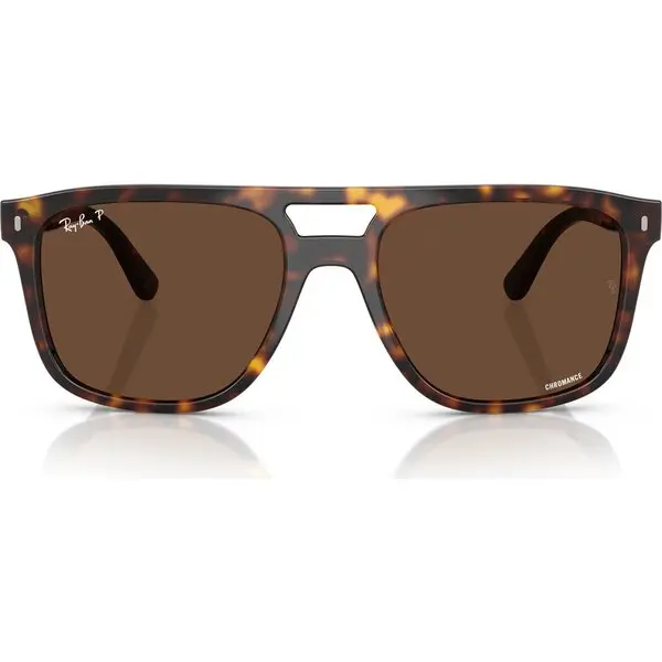 Ray-ban 58mm Polarized Square Sunglasses - Havana
