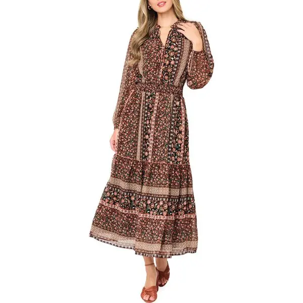 GIBSONLOOK The Leyla Floral Print Maxi Dress