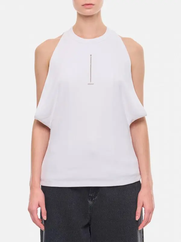 Alexander McQueen Ribbed Knit Top - White