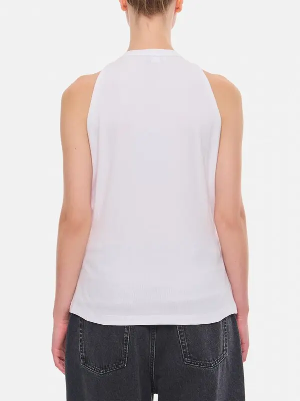 Alexander McQueen Ribbed Knit Top - White