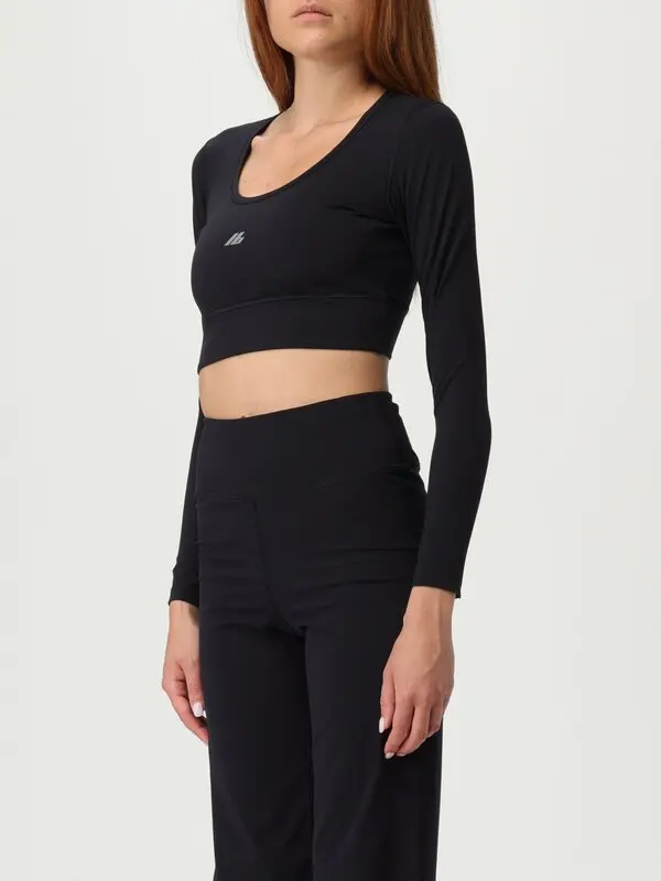 Balenciaga Cropped Long Sleeve Top - Black