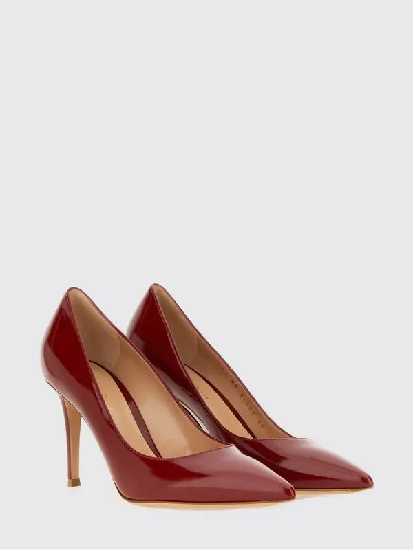 GIANVITO ROSSI Patent Leather Pumps - Red