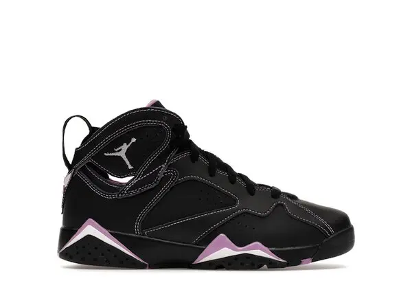 JORDAN 7 Retro High-top Sneakers - Black/barely Grape/rush Fuchsia
