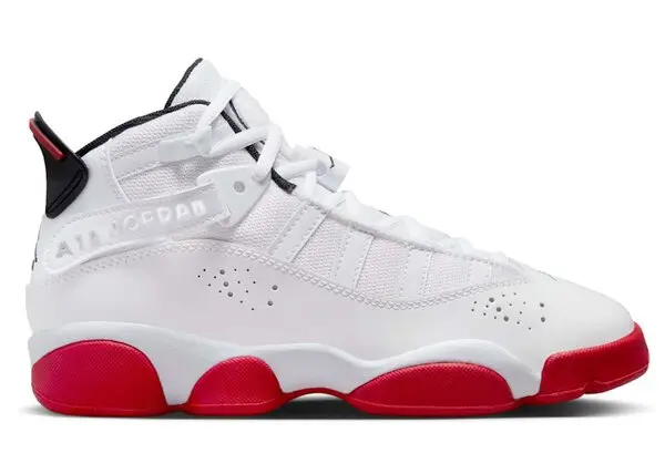 JORDAN 6 Rings - White/black/university Red