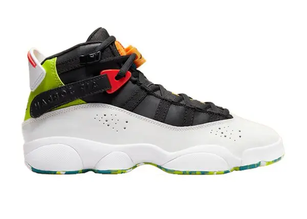 JORDAN 6 Rings - White/black/neon Green