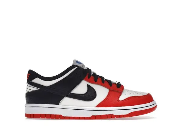 Nike Dunk Low Emb Nba 75th Anniversary Chicago Sneakers - Sail/black/chile Red