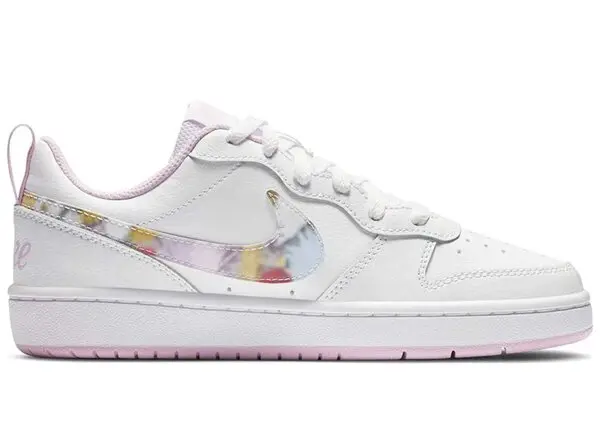 Nike Court Borough Low 2 Se Floral Swoosh Sneakers - White