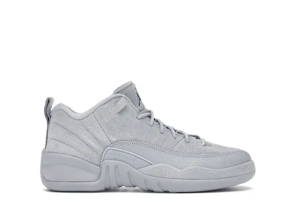 JORDAN 12 Retro Low Sneakers - Wolf Grey/armory Navyone-colorelectrolime