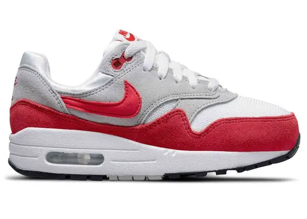 Nike Air Max 1 Sneakers - White/challenge Red/neutral Grey
