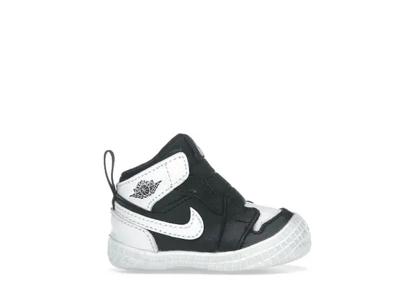 JORDAN 1 Crib Bootie - Black/white