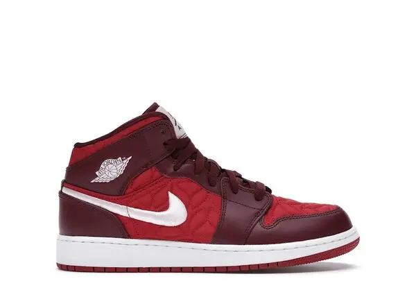 JORDAN 1 Mid Se Red Quilt - Gym Red/dark Beetroot/white