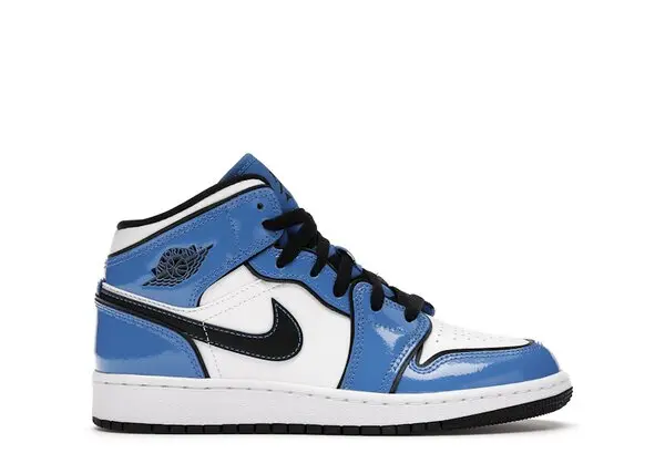 JORDAN 1 Mid Grade Schoolers - Signal Blue/black/white