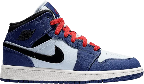 JORDAN 1 Mid Se Deep Royal Gs - Deep Royal Blue/black