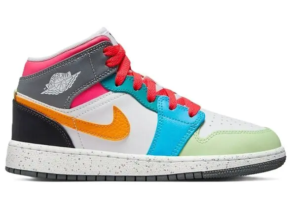 JORDAN 1 Mid Se Sneakers - White/taxi/dark Shadow
