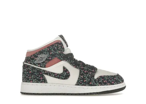JORDAN 1 Mid Se Floral Sneakers - Anthracite/sail/red Stardust