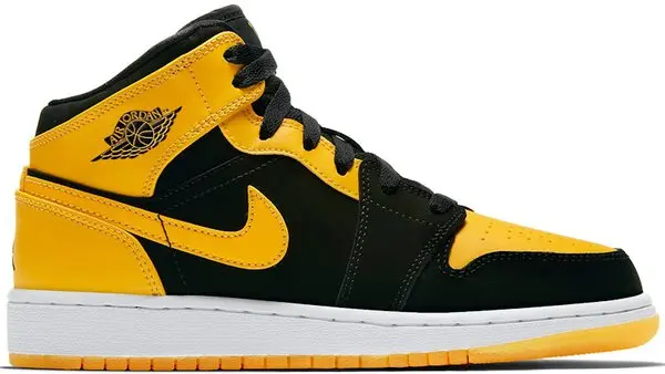 JORDAN 1 Retro Mid Sneakers - Black/varsity Maize/white