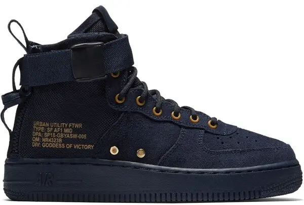 Nike Sf Air Force 1 Mid - Obsidian/black