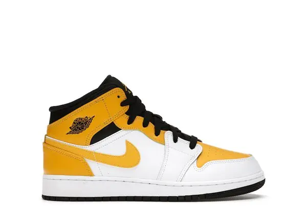JORDAN 1 Mid University Gold Gs - White/university Gold/black