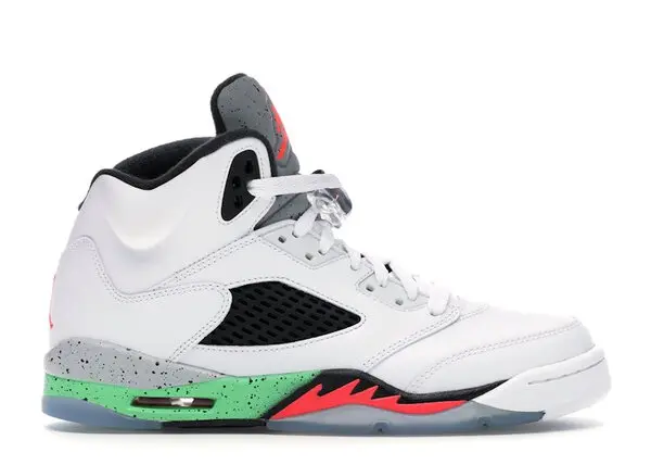 JORDAN 5 Retro - White/infrared 23/light Poison Green