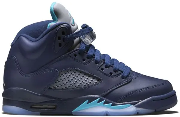 JORDAN 5 Retro - Midnight Navy/turquoise Blue/white