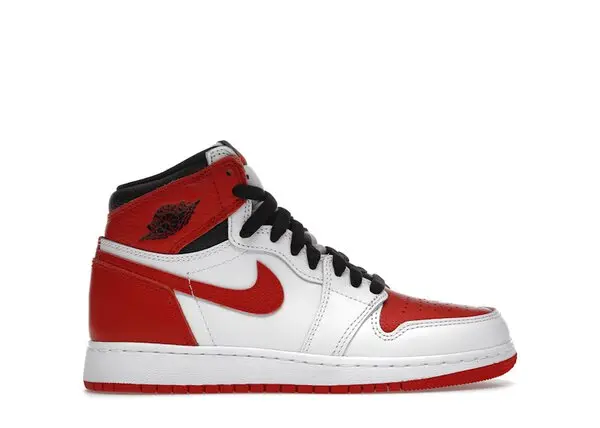 JORDAN 1 Retro High Og Heritage Sneakers - White/university Red/black