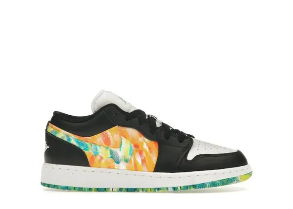JORDAN 1 Low Tie Dye Sneakers - Multi/black/white