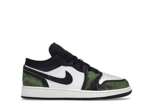JORDAN 1 Low Wear Away Electric Green - Black/electric Green/white