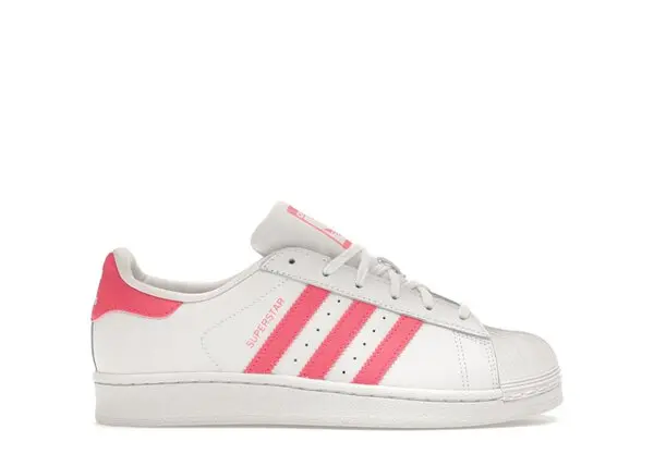 Adidas Superstar Lace Up Sneakers - Cloud White/real Pink/real Pink