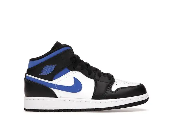 JORDAN 1 Mid Sneakers - White/racer Blue/black