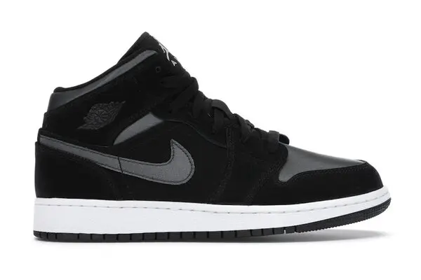 JORDAN 1 Mid High-top Sneakers - Black/grey