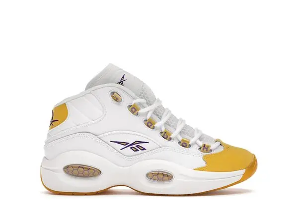REEBOK Question Mid Toe Sneakers - White/yellow/ultraviolet