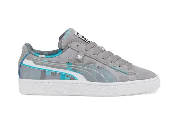 PUMA Suede Minecraft Sneakers - Gray Violet/blue Atoll