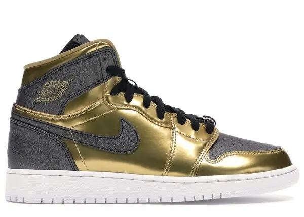 JORDAN 1 Retro Bhm Sneakers - Metallic Gold/black/white