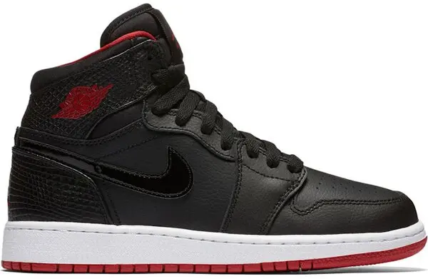 JORDAN 1 Retro High Sneakers - Black/gym Red/white